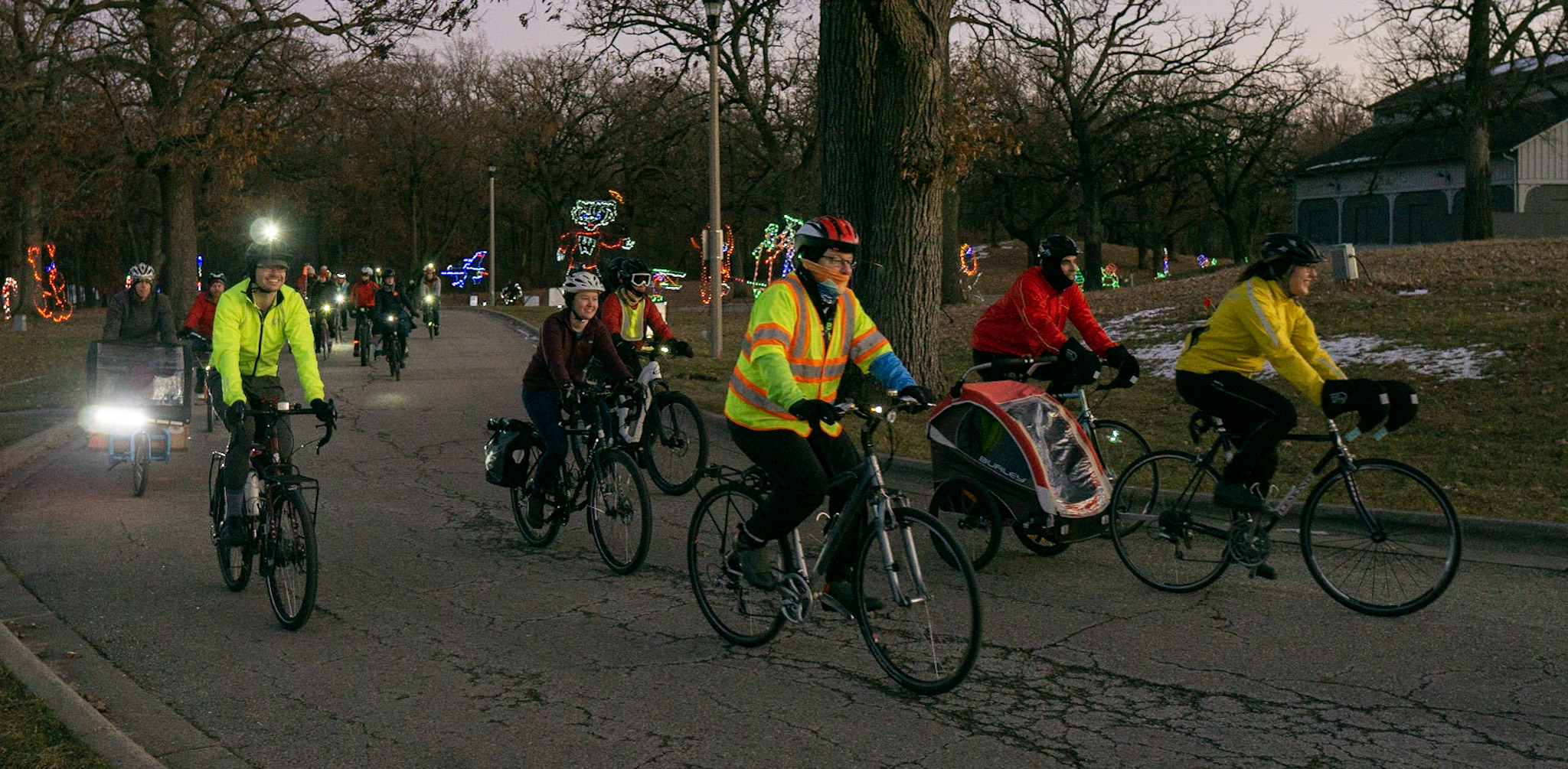Autumn Ridge Path; Holiday Lights Event - Madison Bikes